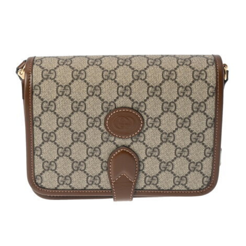 Gucci Interlocking Gg Mini Beige Brown Gg Supreme Sho… - Gem